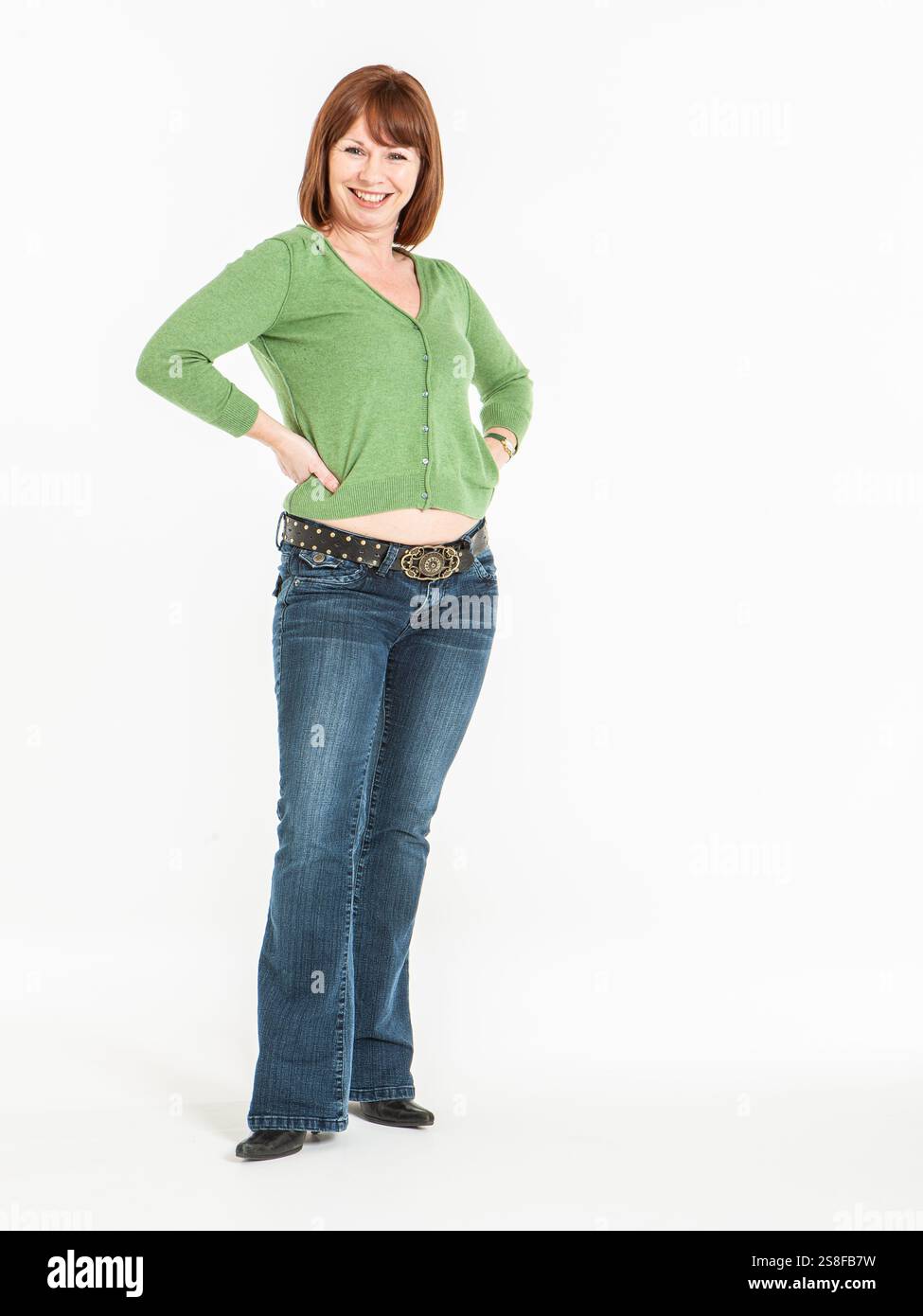 Happy and Relaxed. A friendly smile and body language from a casually ...