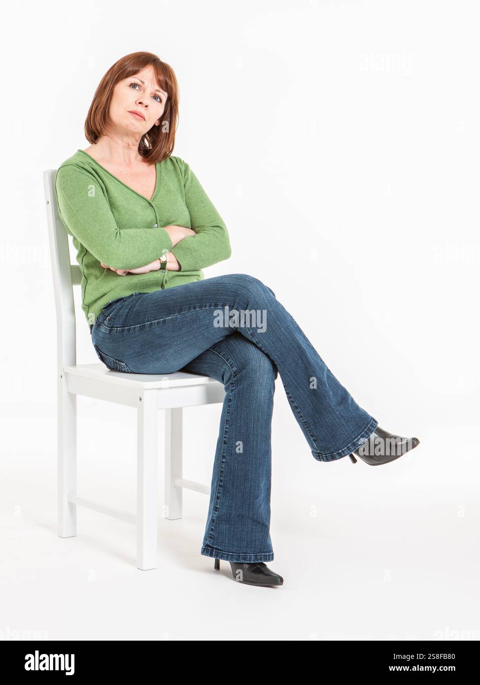 Casual Concern. A contemplative look and body language from a casually ...