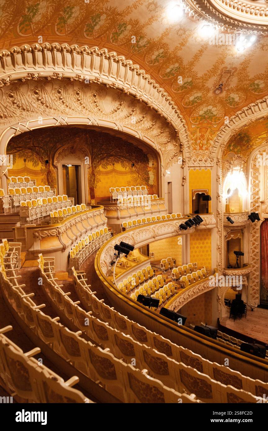 Interior view of the historic opera house in Vichy showcasing Art ...