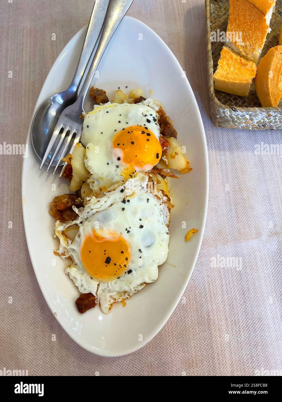 Traditional spanish fried eggs hi-res stock photography and images - Alamy