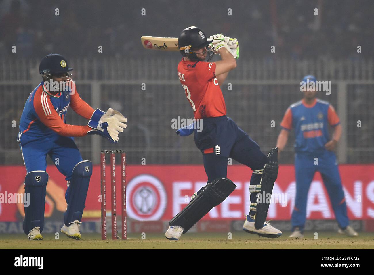 England's captain Jos Buttler bats during the first T20 cricket match ...