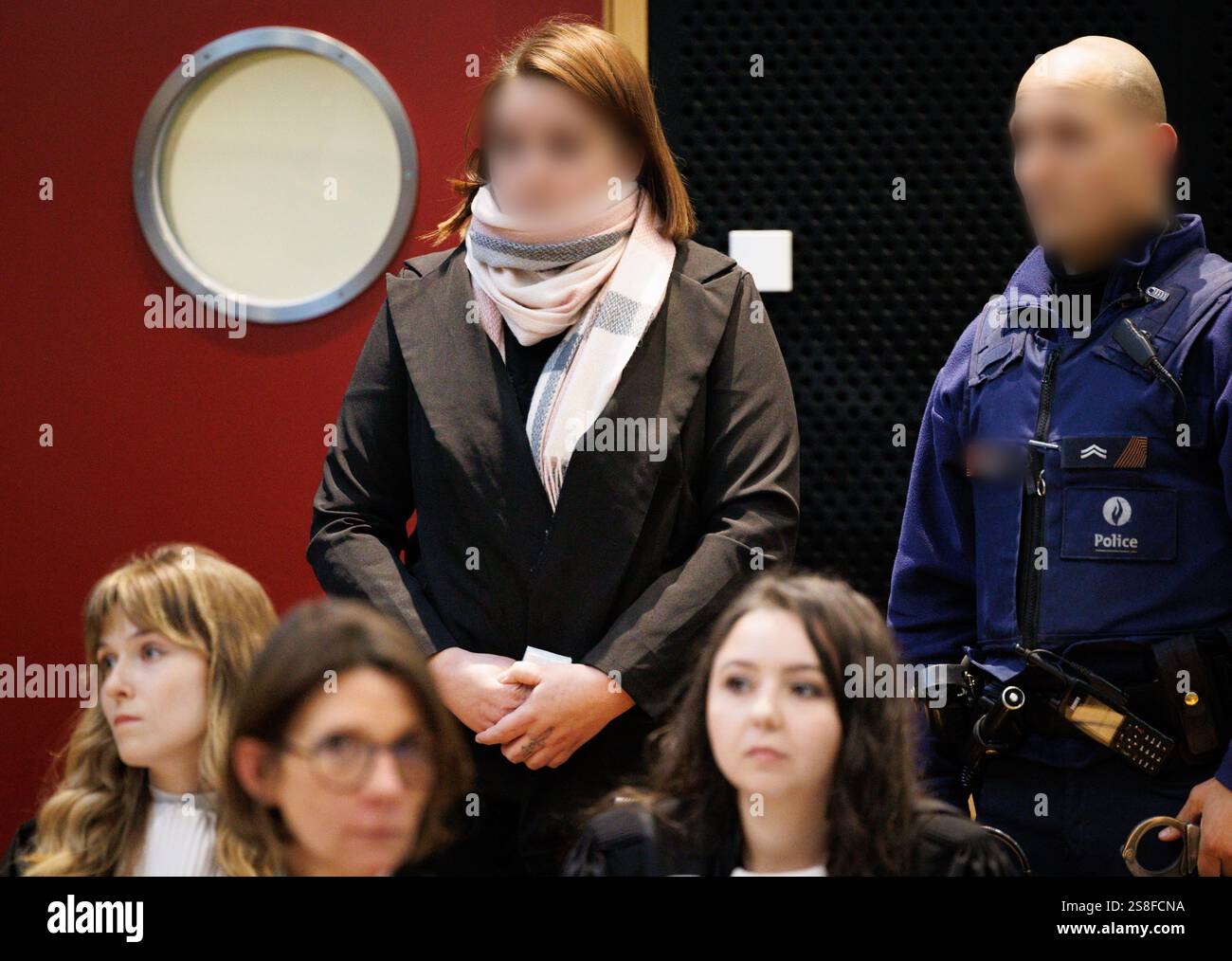 Mons, Belgium. 22nd Jan, 2025. Accused Jennifer Delhoux pictured during ...