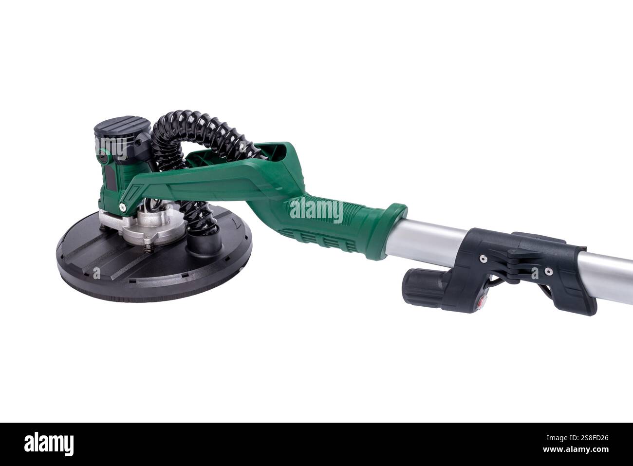 Wall grinder with telescopic handle and LED light for smoothing and ...