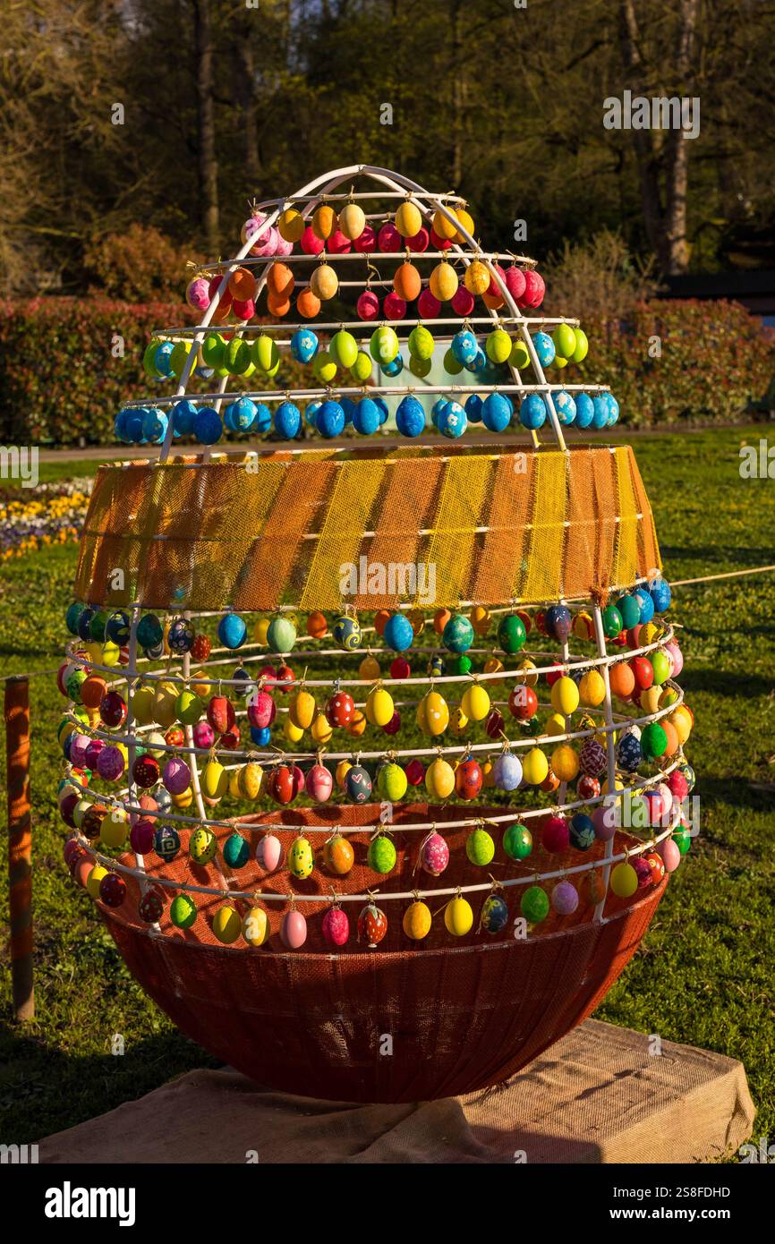 Stuttgart,Germany,March 30,2024. Art installation made of eggs of a ...