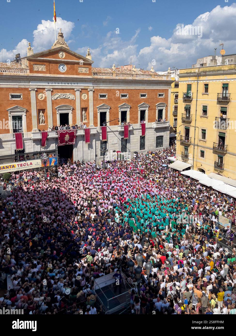 Tarragona, Barcelona, Spain. September 2024. Castells, Human Towers of ...