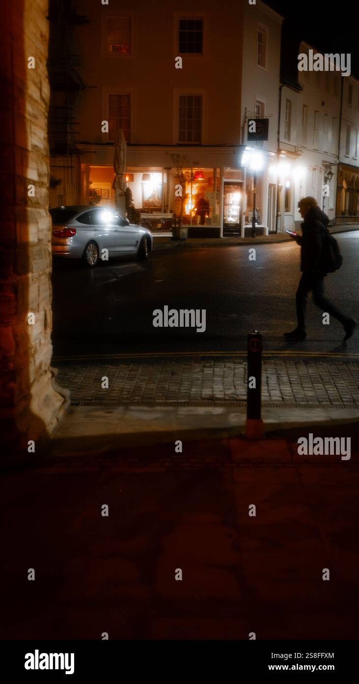 Warwick Night Walk Photography Stock Photo - Alamy