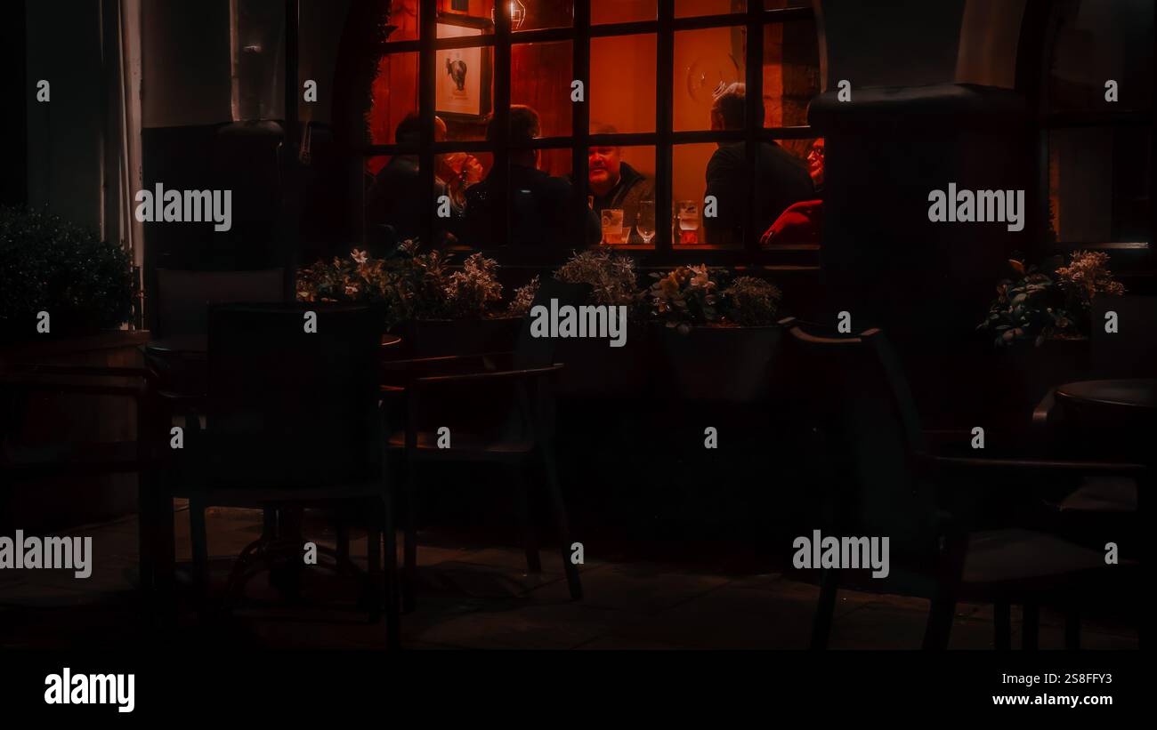 Warwick Night Walk Photography Stock Photo - Alamy