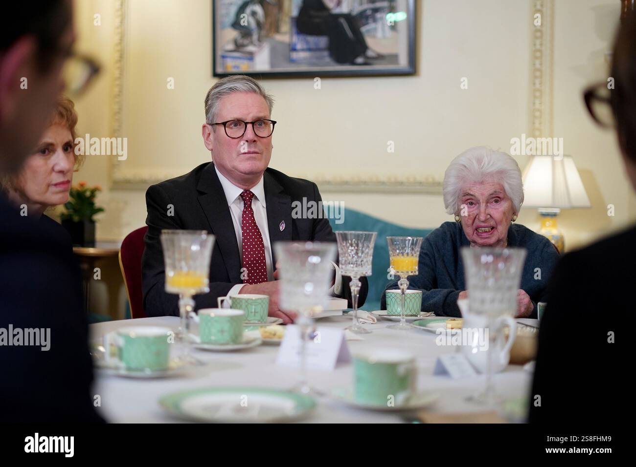 Britain's Prime Minister Keir Starmer and Holocaust survivor Renee Salt ...