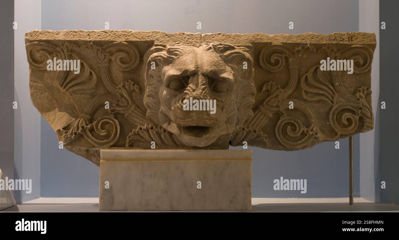 Didim, Aydin, Turkey - 09.26.2024: Ancient statues, reliefs and tools ...