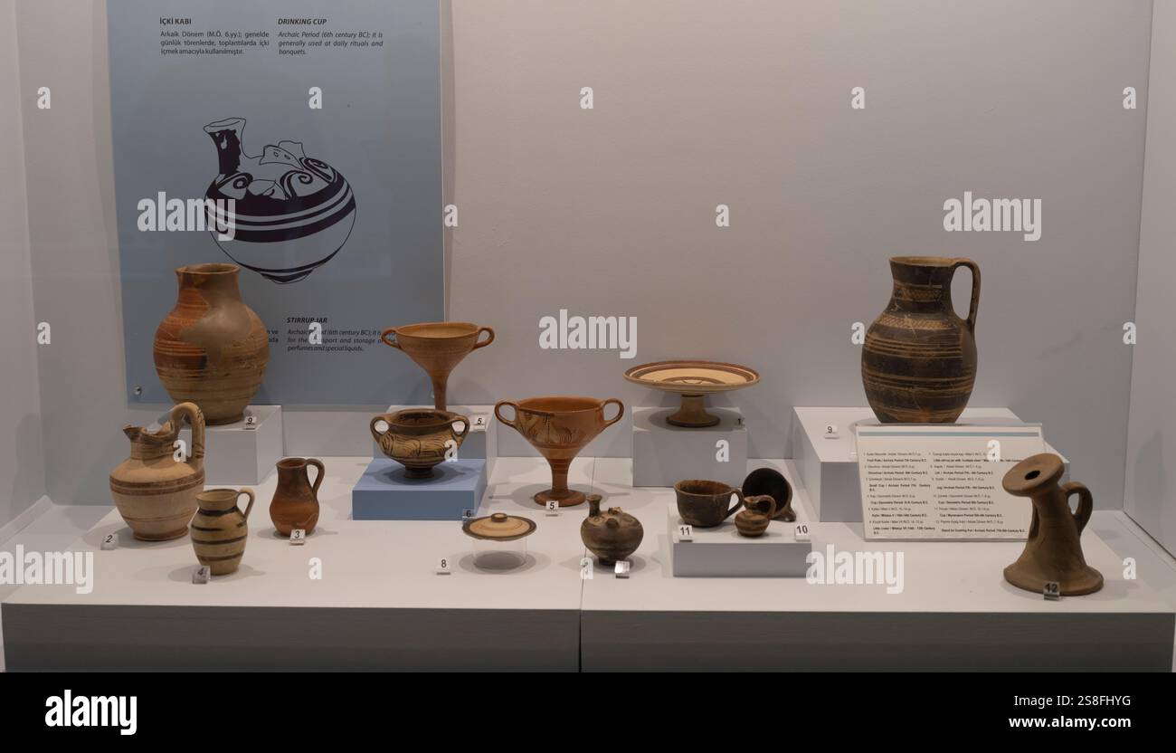 Didim, Aydin, Turkey - 09.26.2024: Ancient statues, reliefs and tools ...