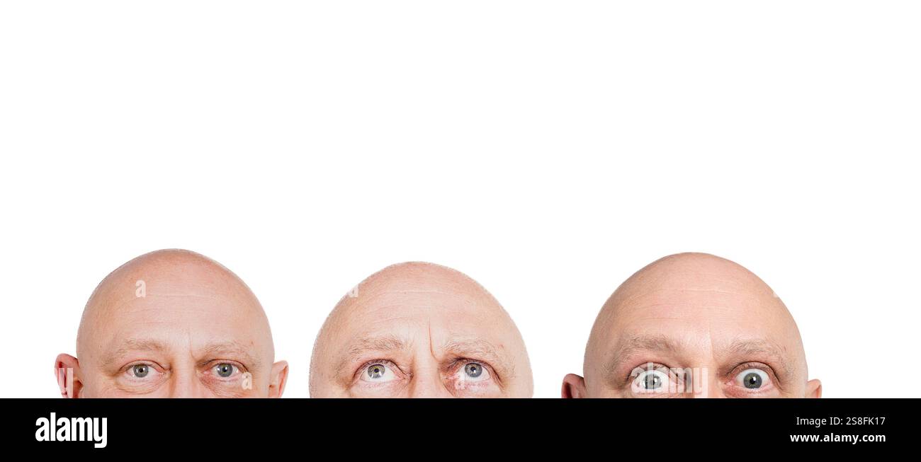 Close up bald senior hi-res stock photography and images - Alamy