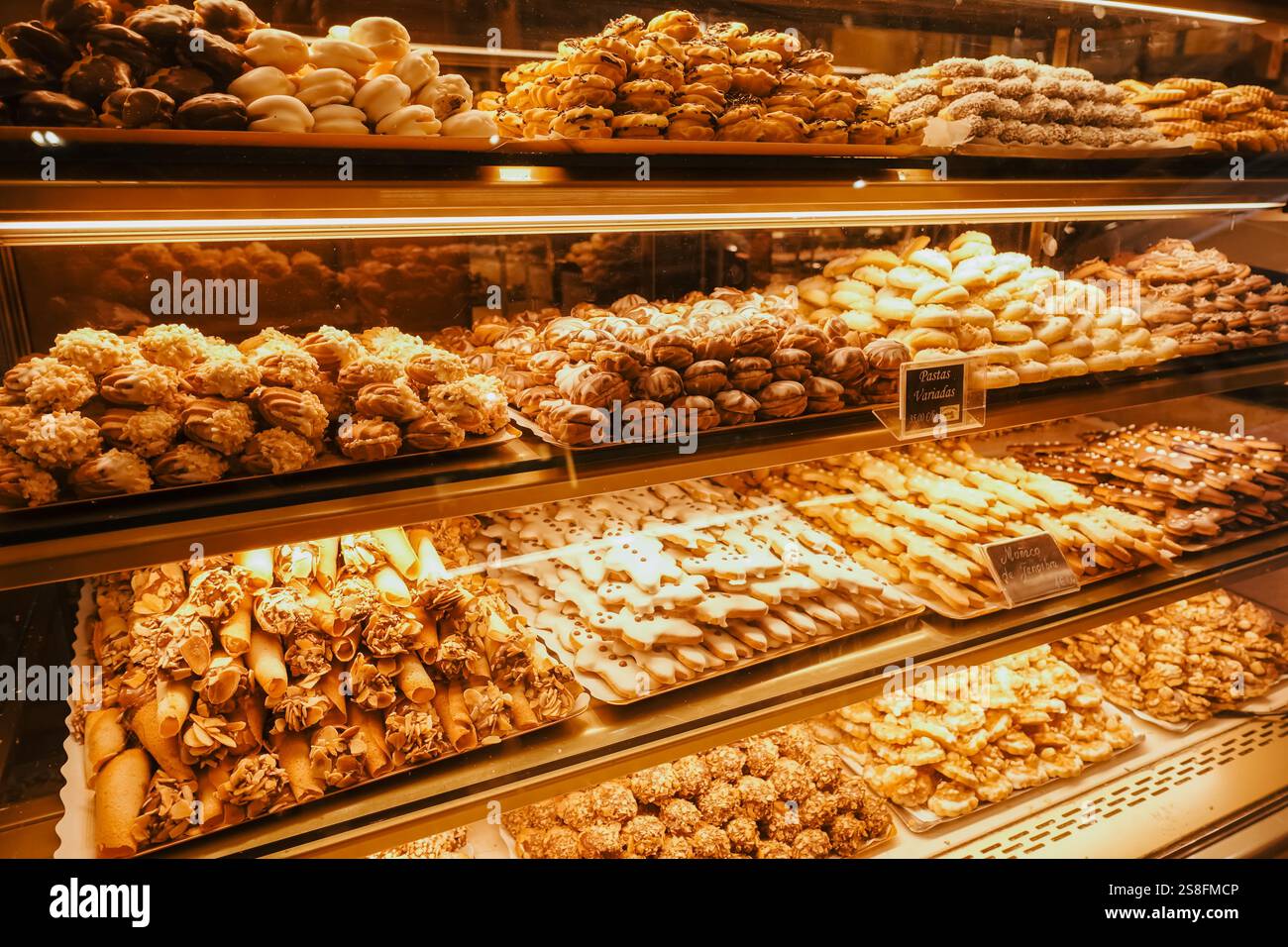 shop in Segovia, Spain, selling traditional Spanish sweets and snacks ...