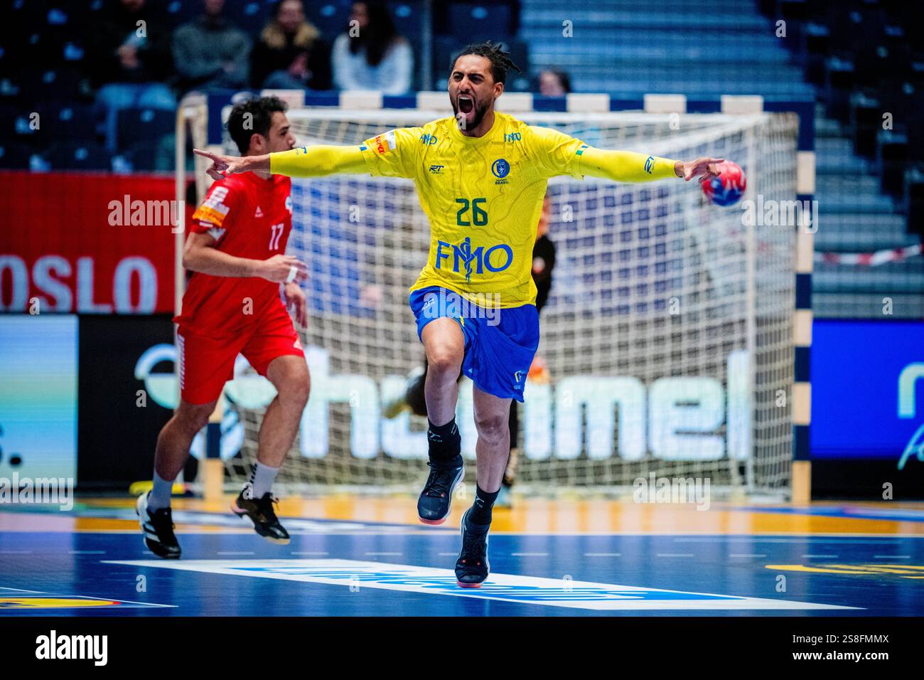 Fornebu 20250122. Brazil's Hugo Bryan Monte Da Silva during the World ...