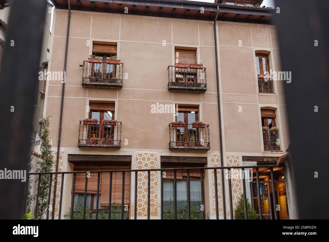 The Jewish Quarter in Segovia, Spain. Historic neighborhood with narrow ...
