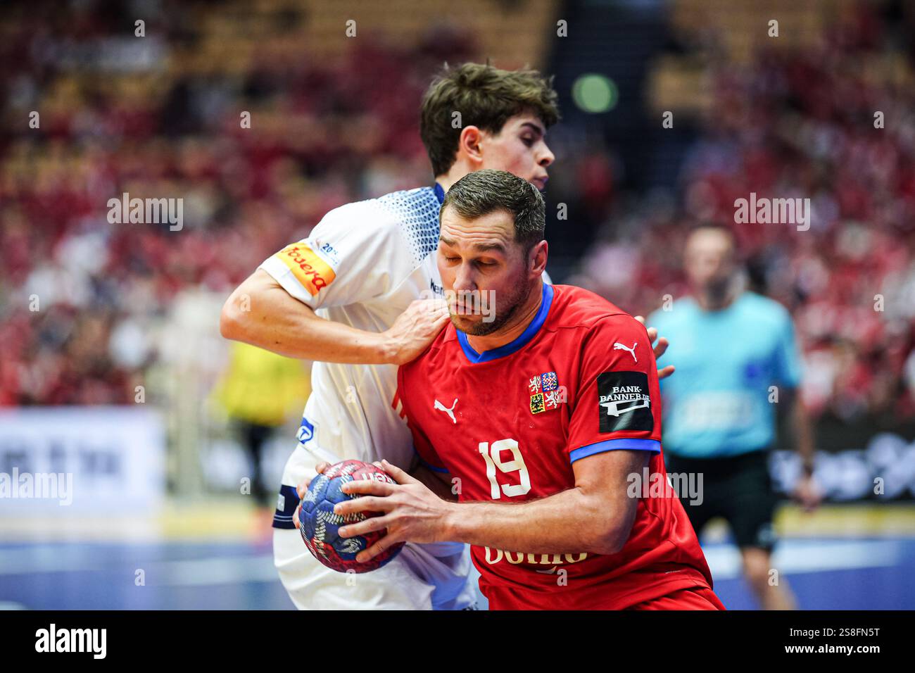 Leo Prantner (Italien, #02), Tomas Bortoli (Italien, #19) DEN, Tschechien vs. Italien, Handball ...