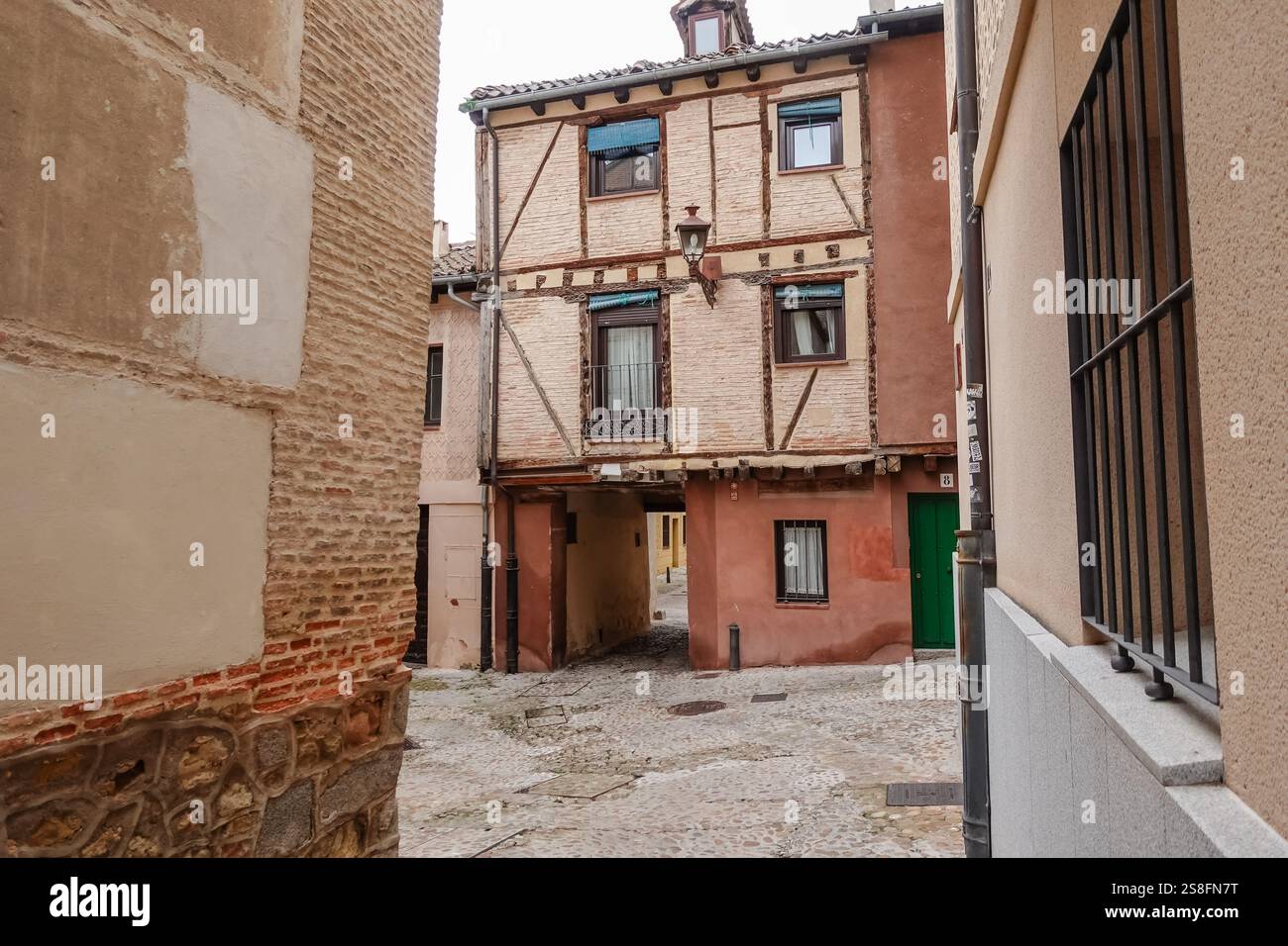 The Jewish Quarter in Segovia, Spain. Historic neighborhood with narrow ...