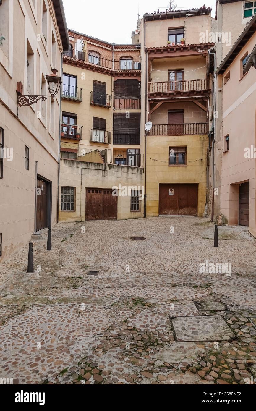 The Jewish Quarter in Segovia, Spain. Historic neighborhood with narrow ...
