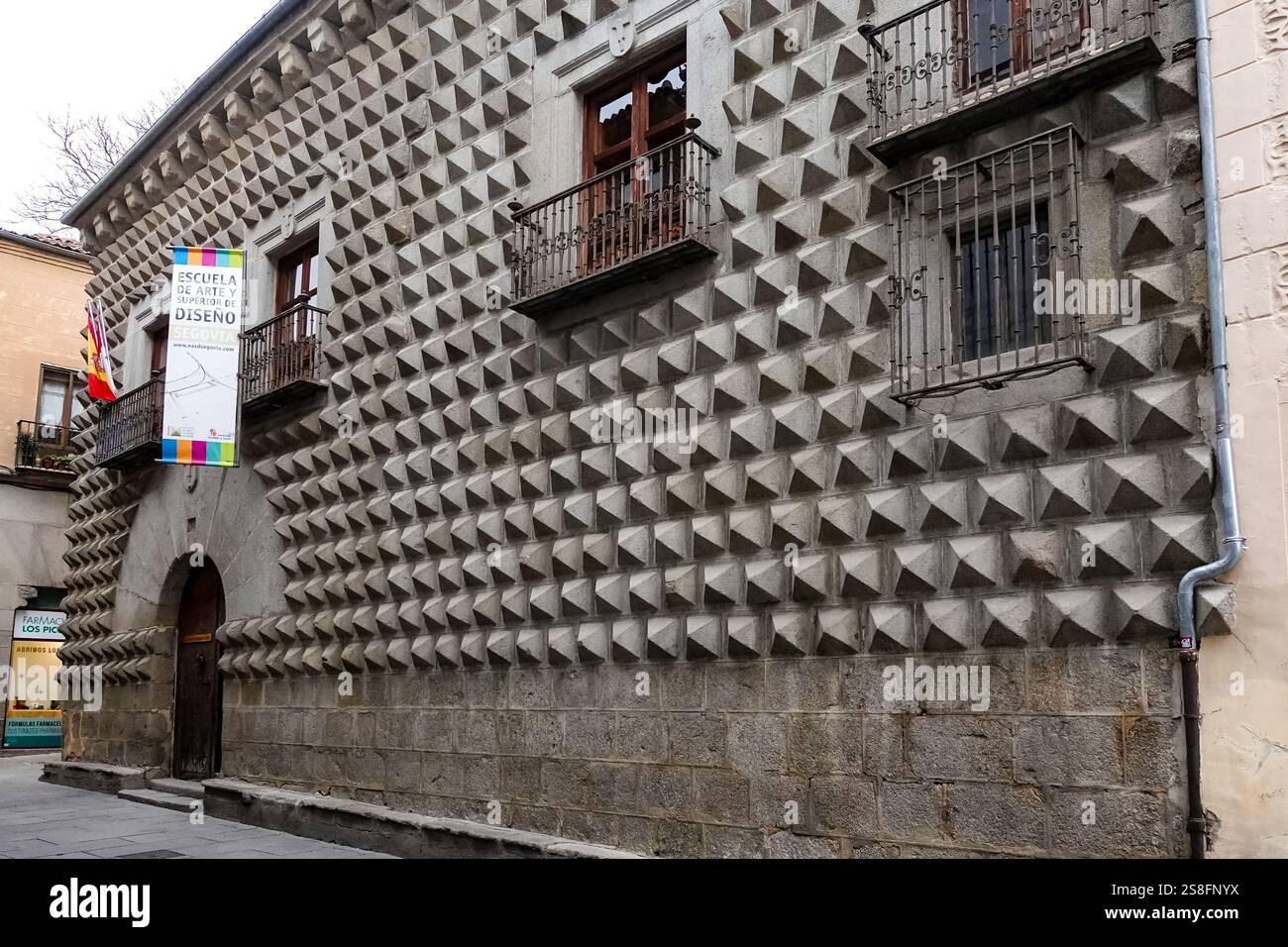Casa de los Picos in Segovia, Spain. A historic building known for its ...
