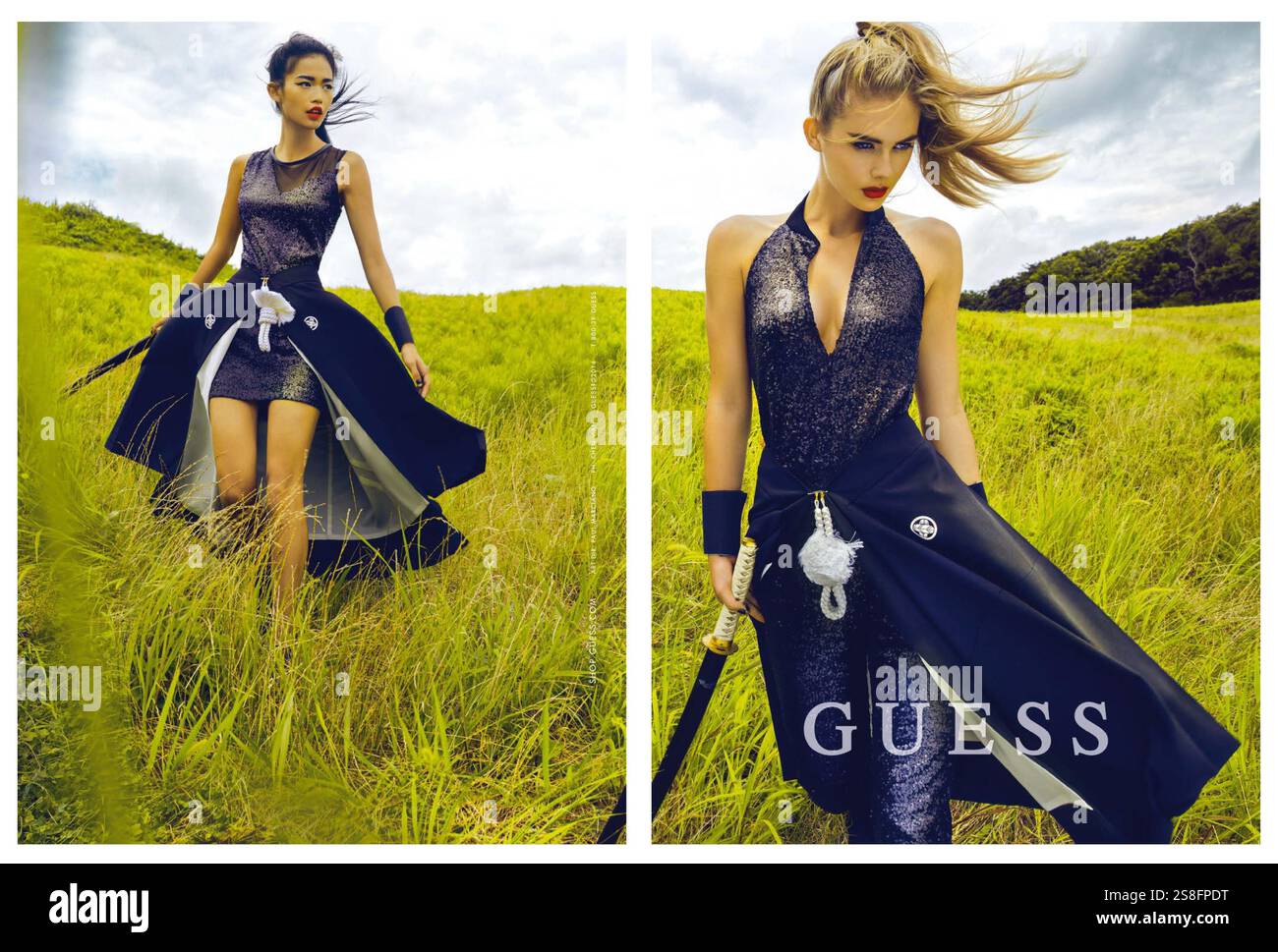 2014-2015 Guess women's fashion ad Stock Photo - Alamy