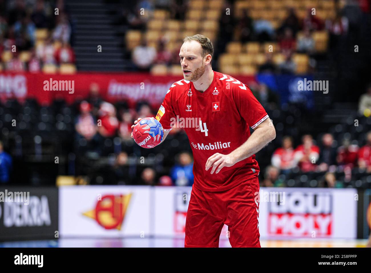 Lenny Rubin (Schweiz, #04) DEN, Schweiz vs. Tunesien, Handball, IHF ...