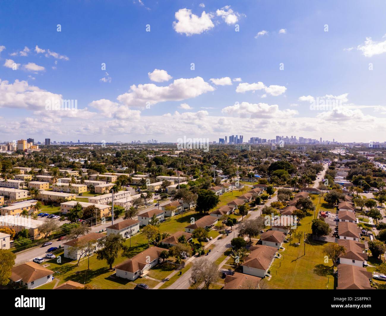 Aerial photo Miami Little River government housing for low income ...