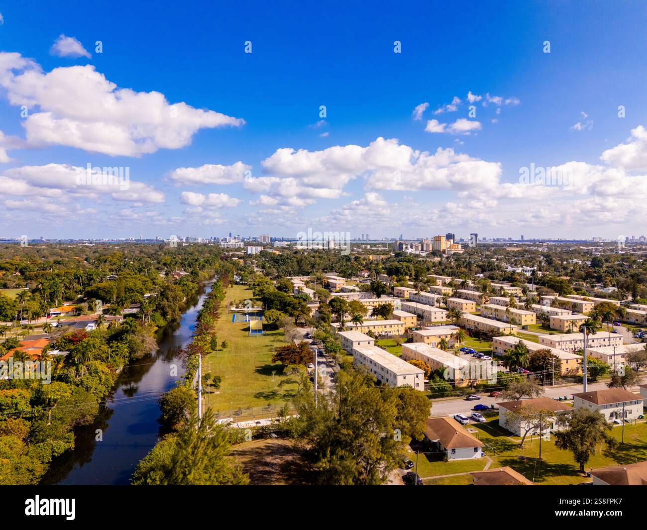 Aerial photo Miami Little River government housing for low income ...