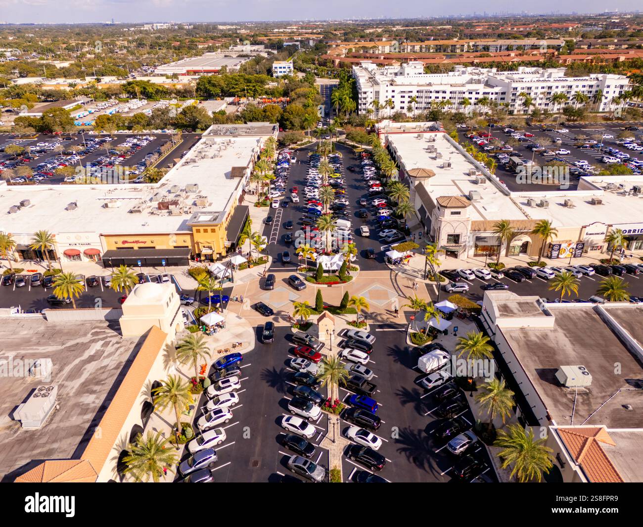 Pembroke Pines, FL, USA - January 19, 2025: Aerial photo The Shops at ...