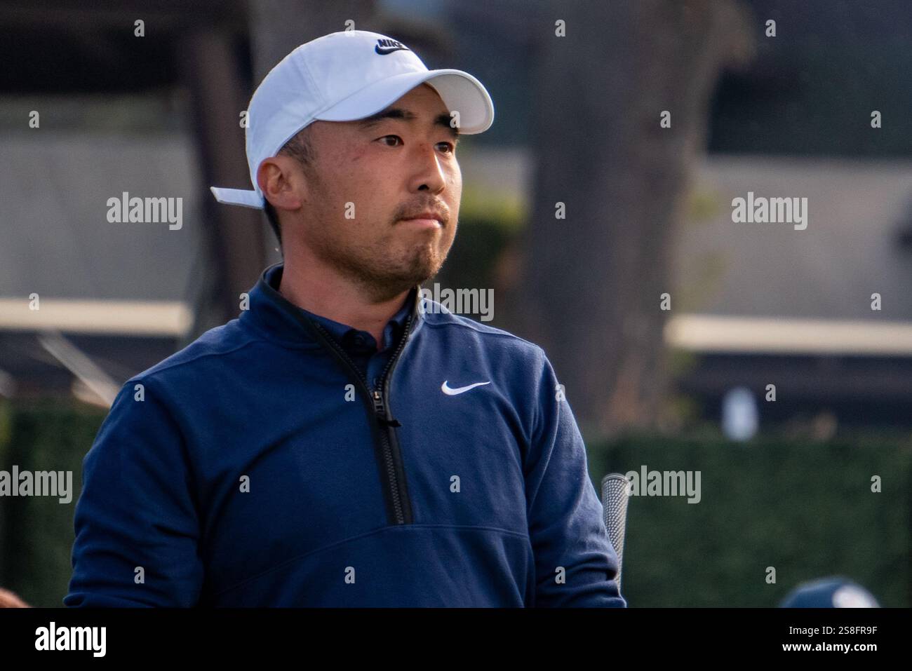 La Jolla, California, USA. 22nd Jan, 2025. Doug Ghim contemplates his ...