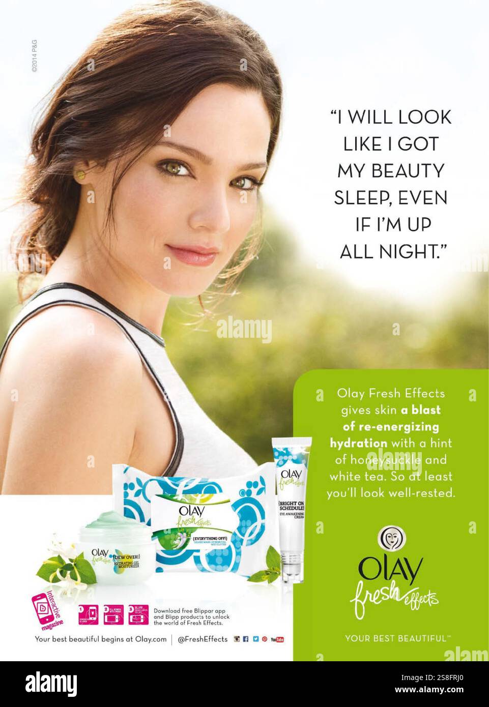 2014-2015 Olay Fresh Effects Skin Products Ad Stock Photo - Alamy