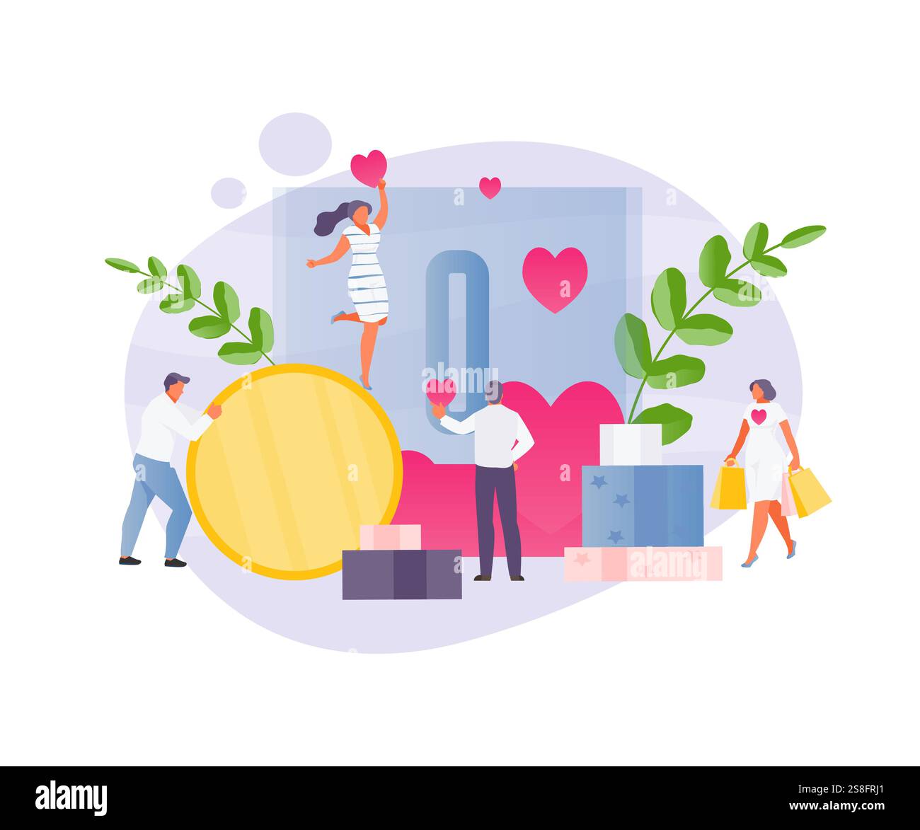 Group of volunteers and charity. Donations and support, love and ...