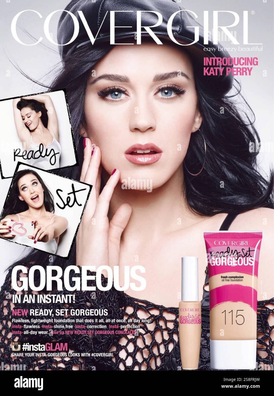2014-2015 CoverGirl Ready Set Gorgeous liquid foundation Ad with Katy ...