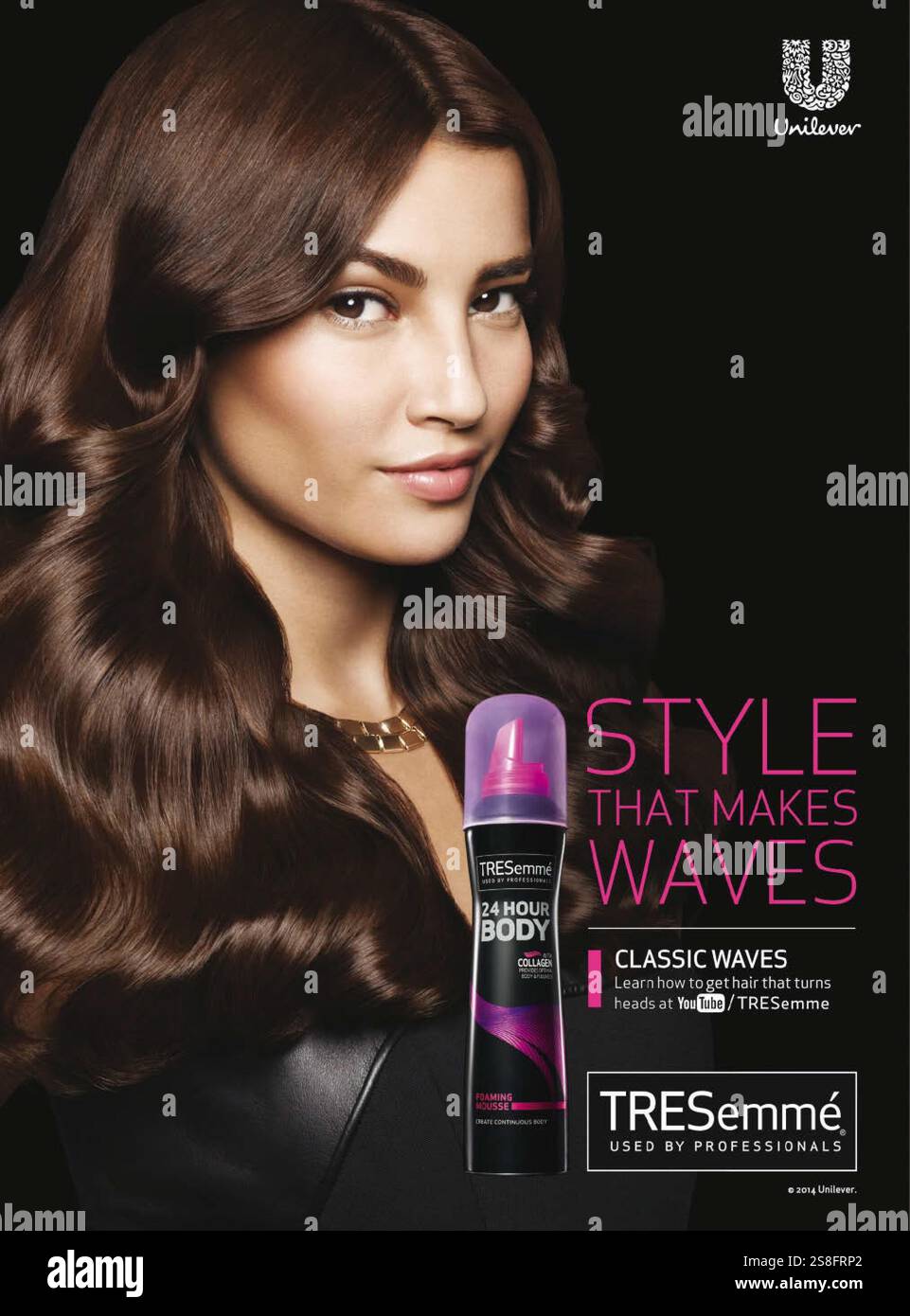 2014-2015 Unilever TRESemmé hair styling products ad Stock Photo - Alamy