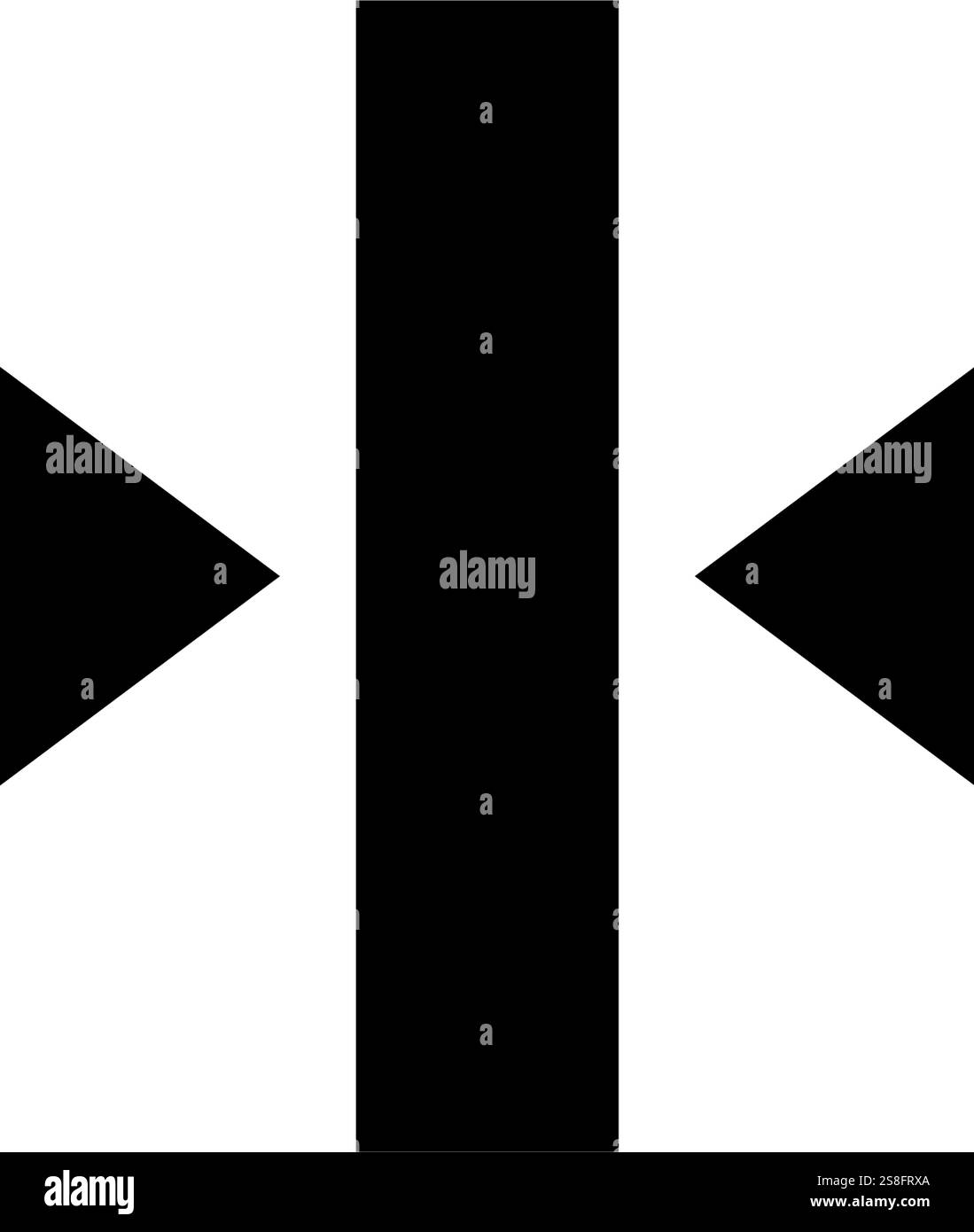 Black horizontal resize symbol with inward pointing arrows Stock Vector ...