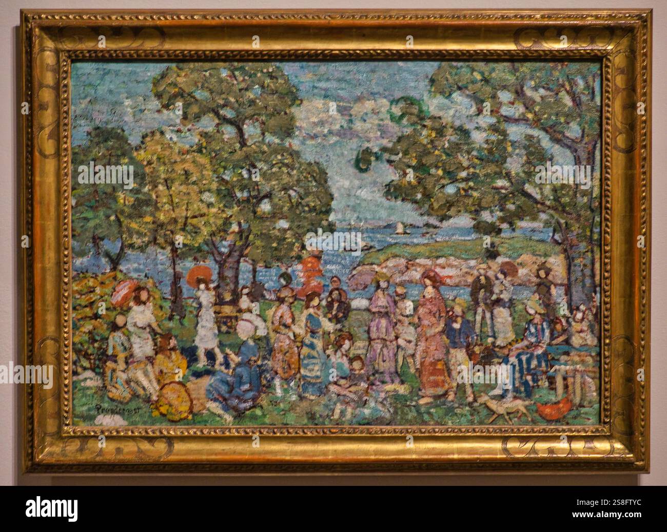 Maurice Prendergast - The Promenade displayed at the Columbus Museum of ...