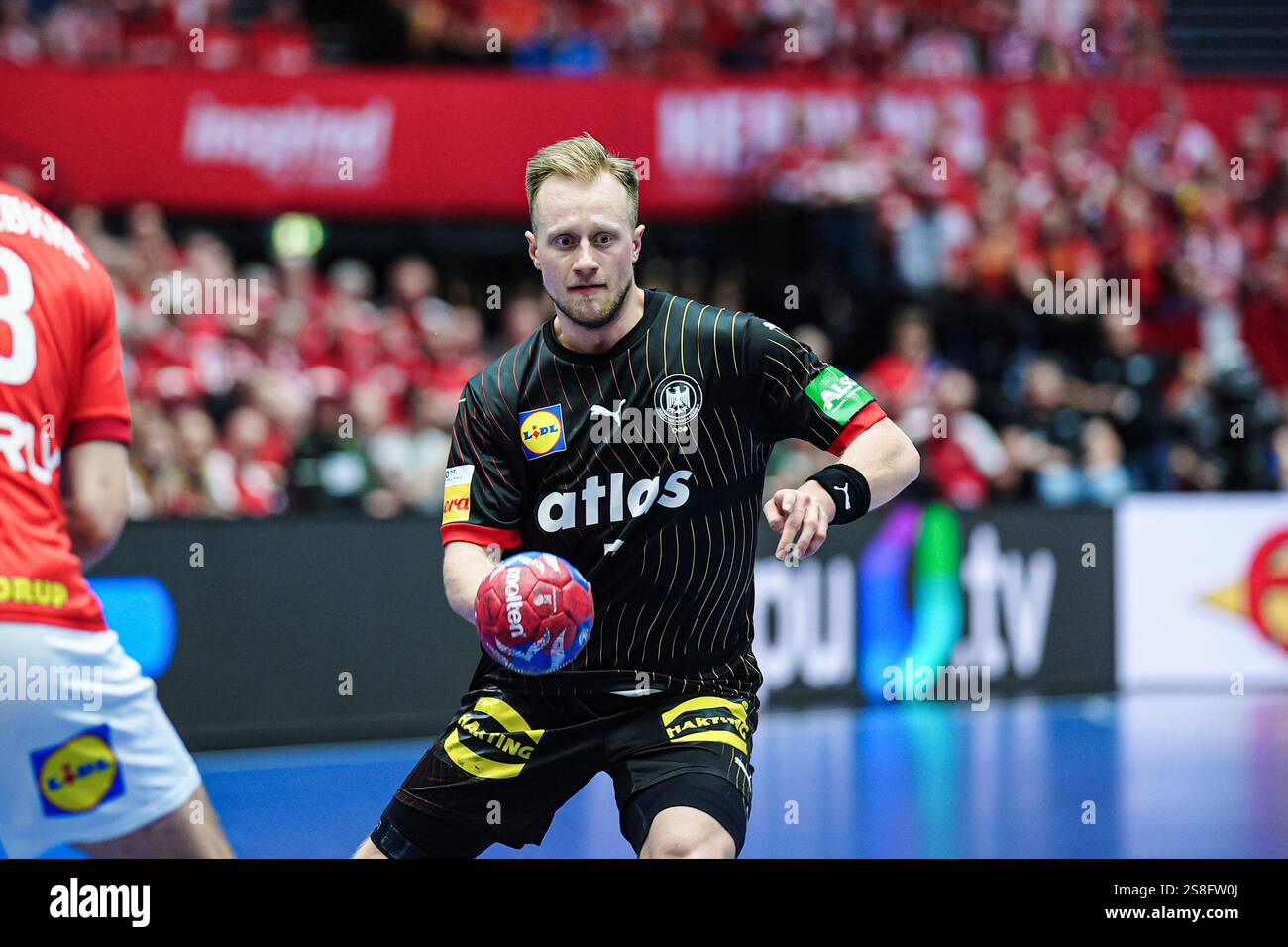Luca Witzke (Deutschland, #07) DEN, Daenemark vs. Deutschland, Handball ...