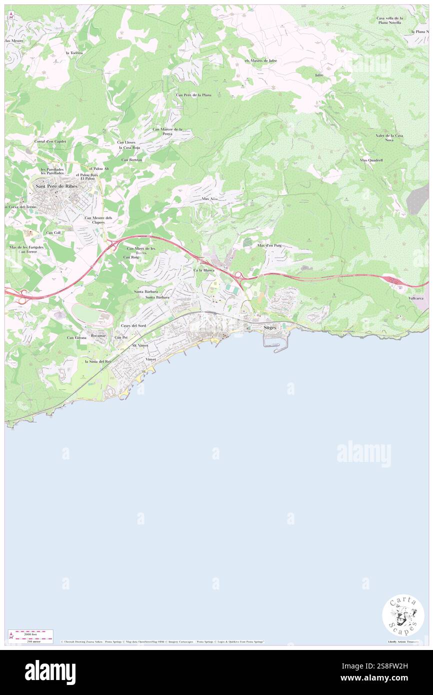 Medium Sitges Park, Província de Barcelona, ES, Spain, Catalonia, N 41 ...