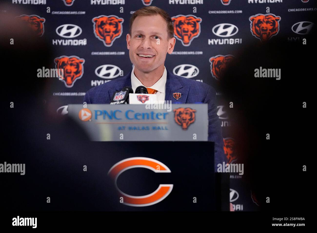 Chicago Bears new coach Ben Johnson speaks following his introduction ...