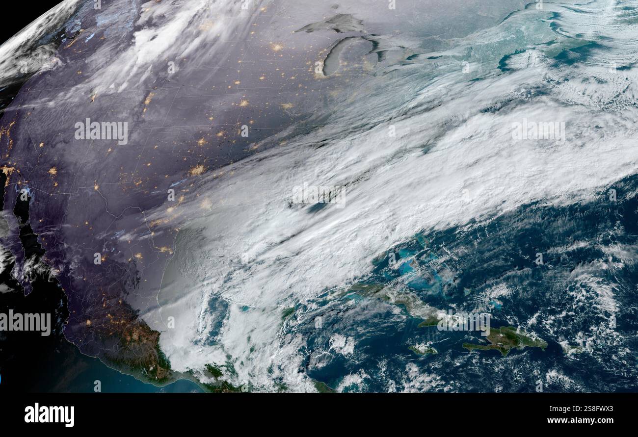 East Coast, USA. 21st Jan, 2025. The Polar vortex winter storm dropped ...