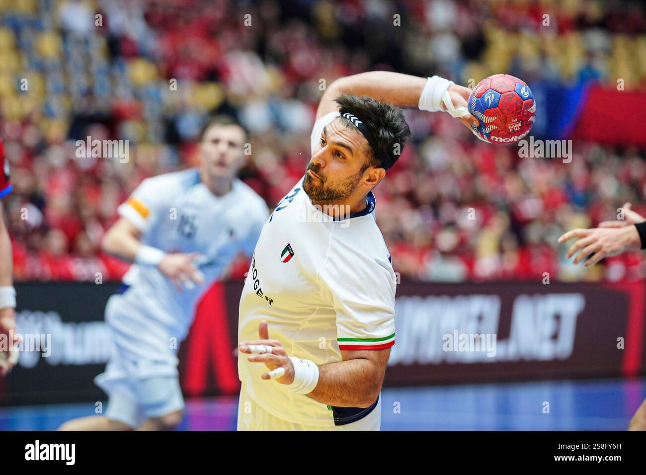 Wurf/Tor Andrea Carlo Parisini (Italien, #32) DEN, Tschechien vs ...