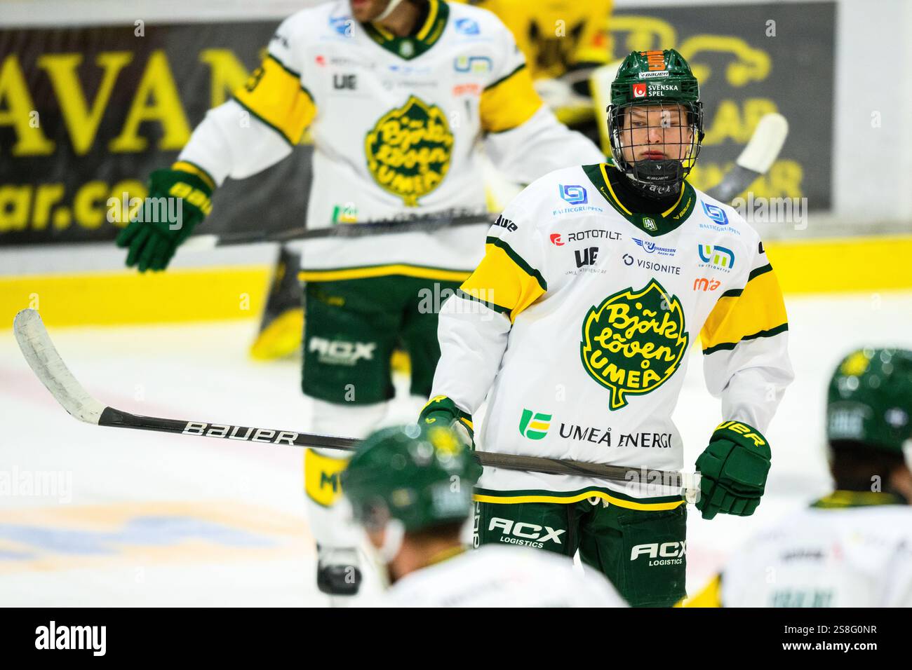 250122 Björklövens Bruno Osmanis inför ishockeymatchen i ...