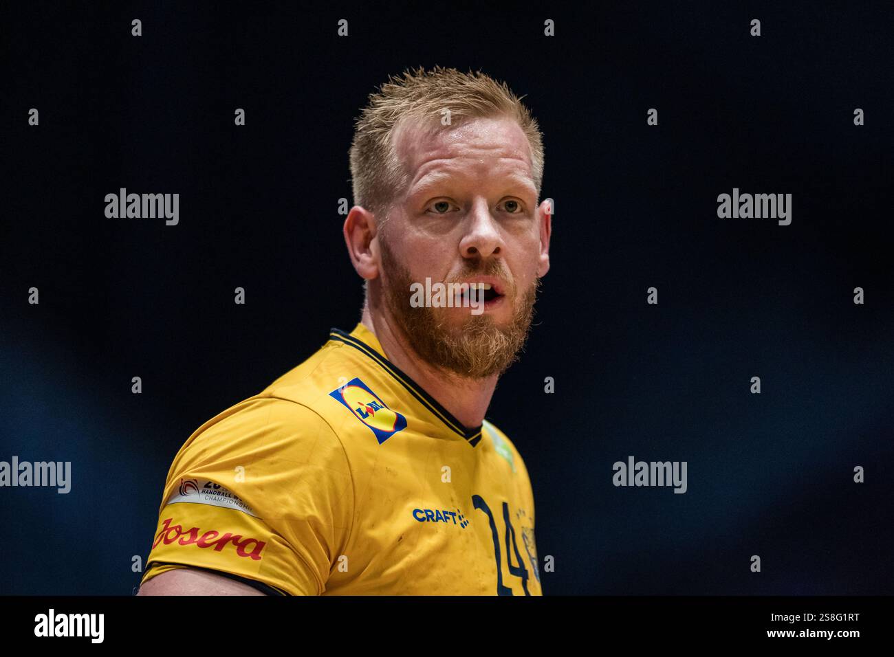 Jim Gottfridsson of, Sweden. , . during the 2025 IHF World Men's ...