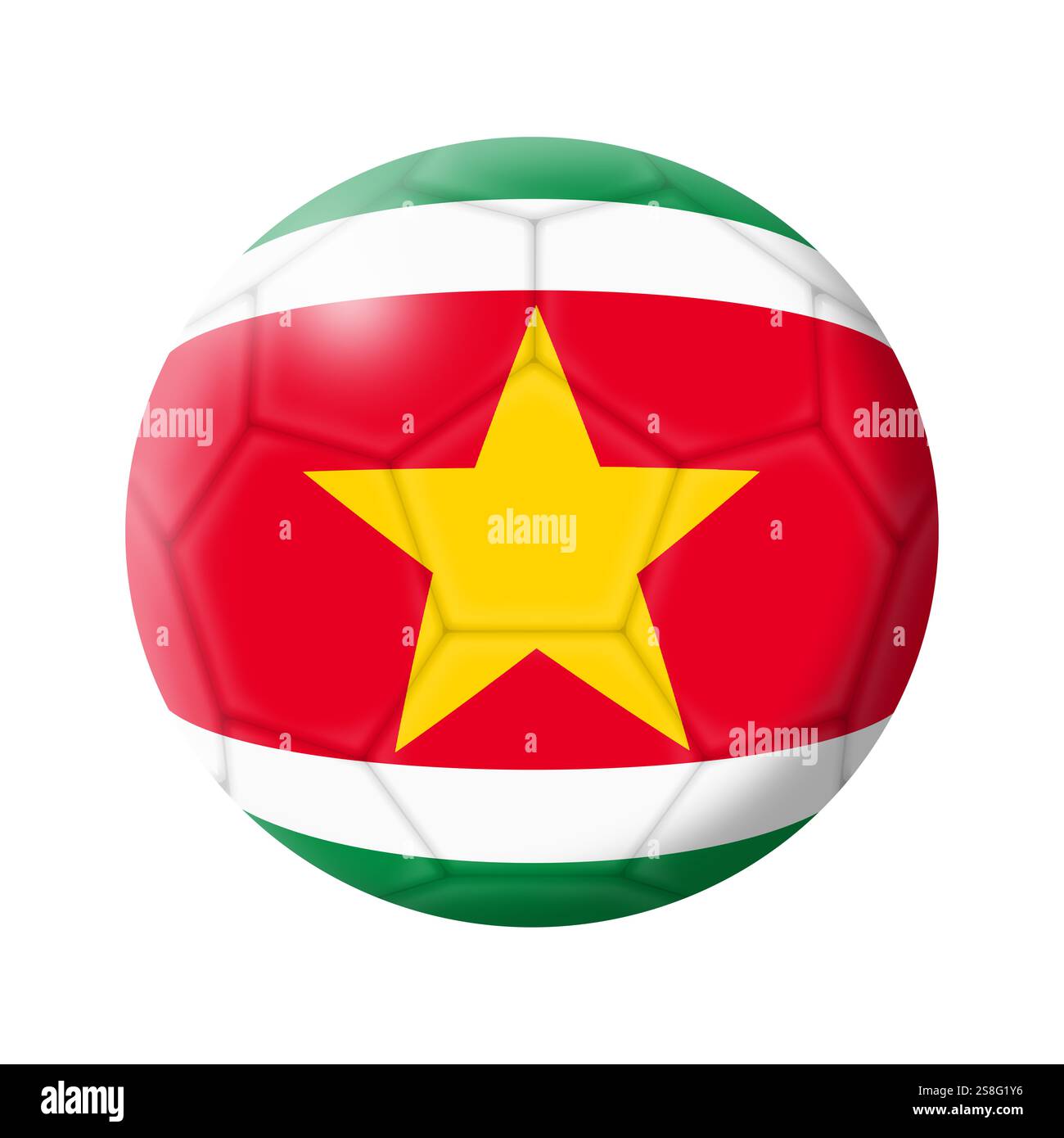 Suriname soccer ball football with clipping path Stock Photo - Alamy