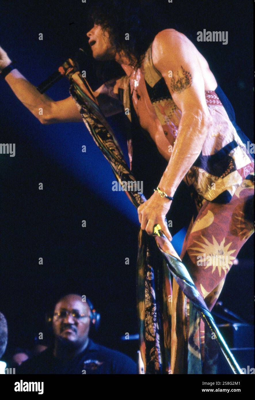 Steven Tyler of Aerosmith performing in 1994 Credit: mpiRR/ MediaPunch ...