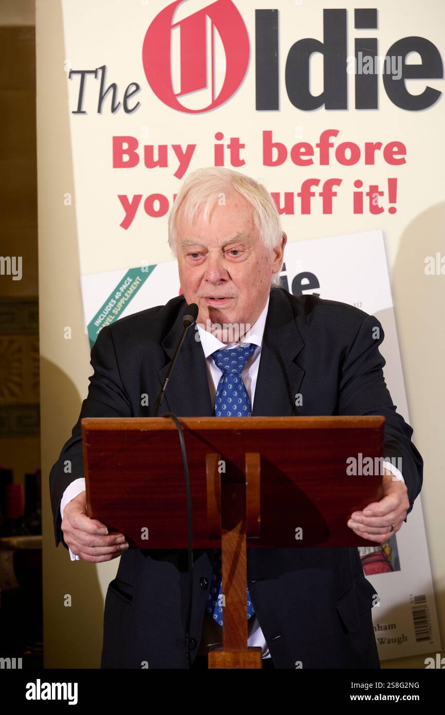 Chris Patten, The Oldie Literary Lunch 21/01/25 Stock Photo - Alamy