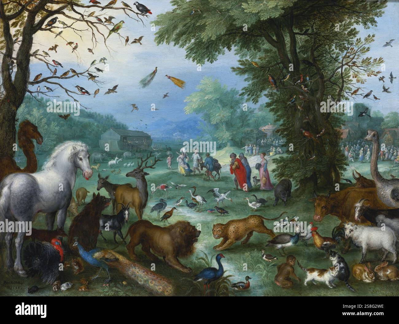 Landscape of Paradise and the Loading of the Animals in Noah’s Ark Jan ...