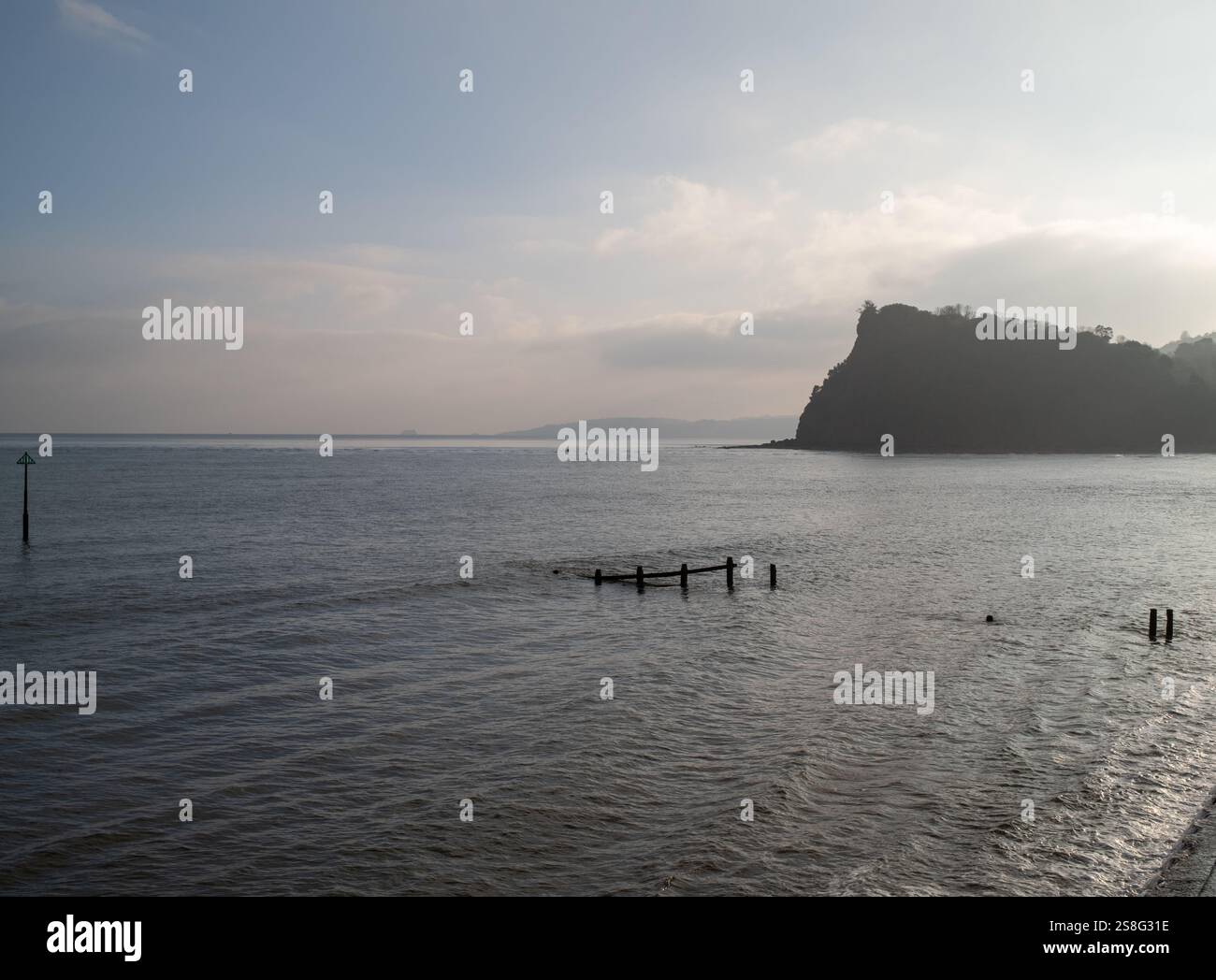Teignmouth pier and beach groins. Devon UK Stock Photo - Alamy