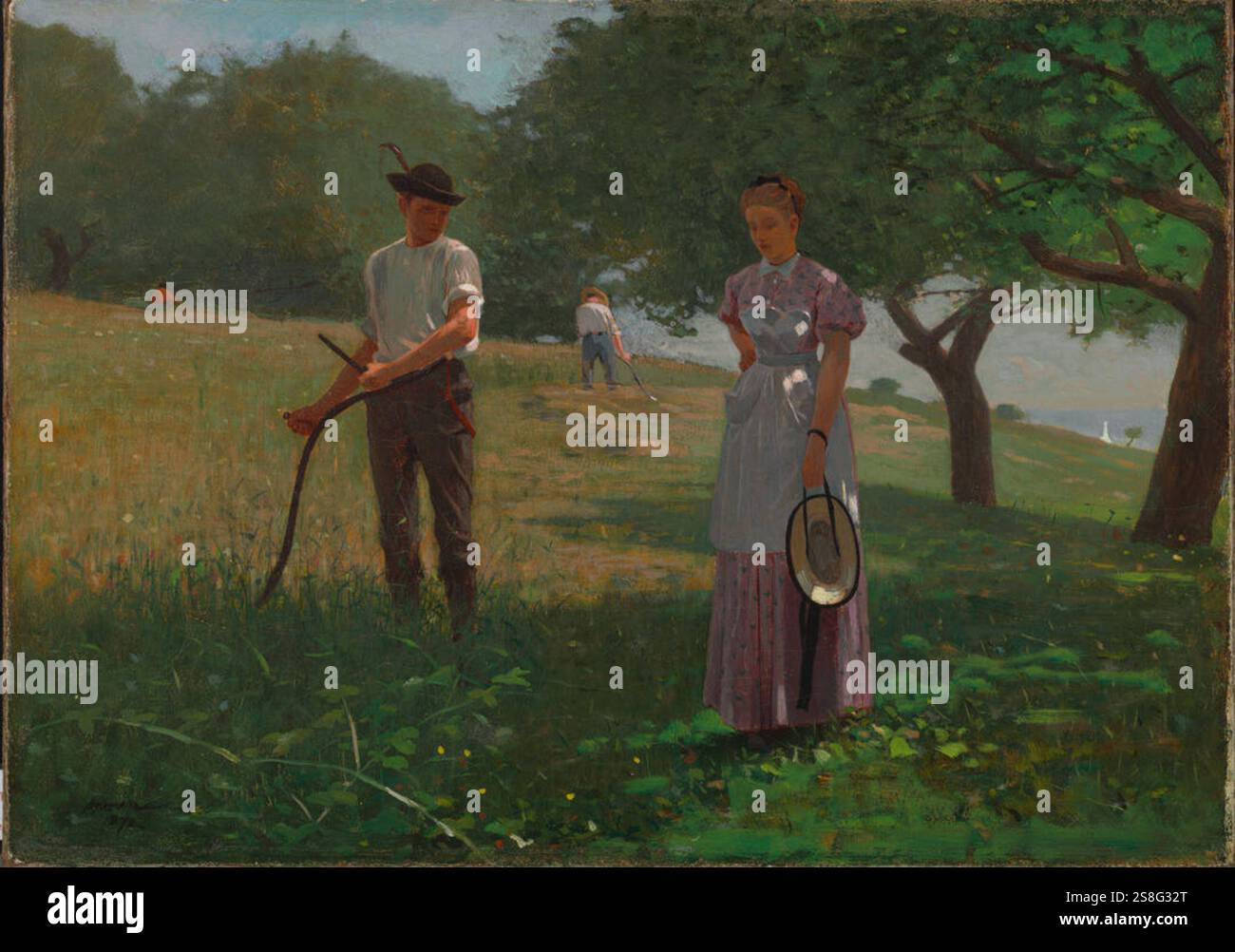 Winslow Homer - Waiting an Answer (1872 Stock Photo - Alamy