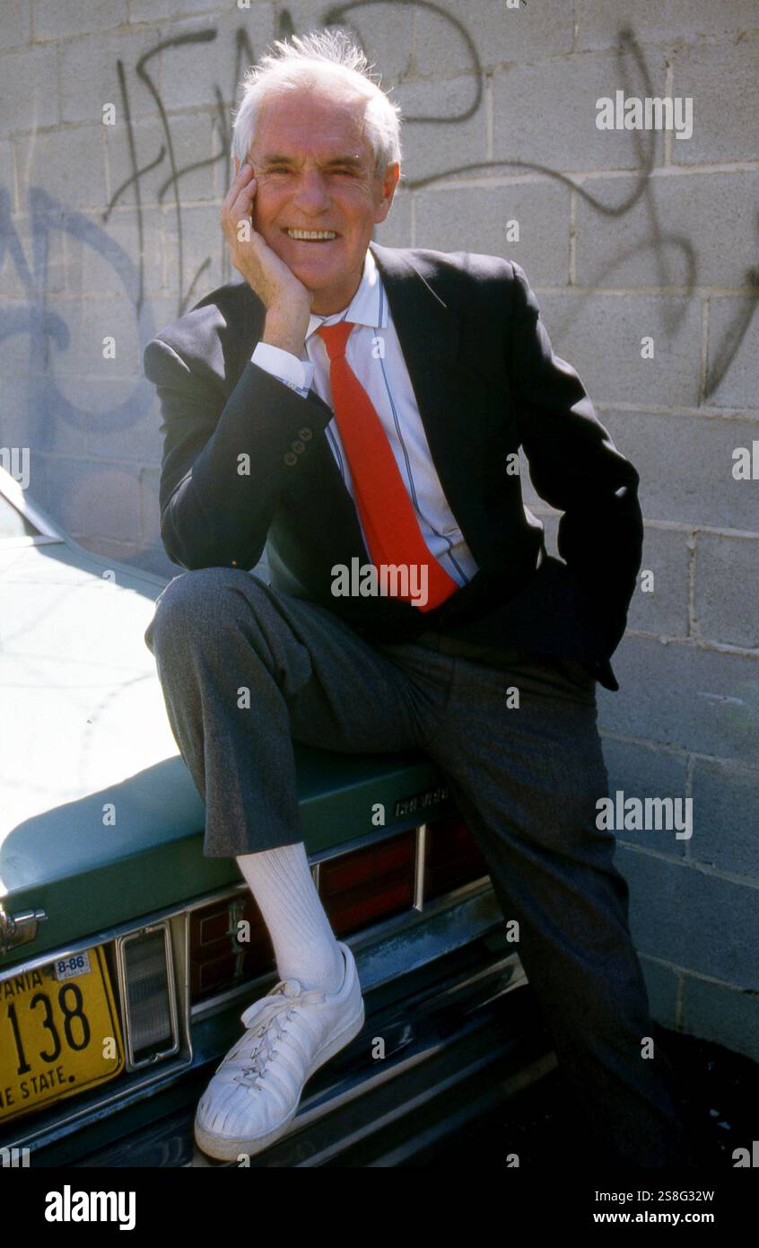 Timothy Leary photographed in 1986 Credit: mpiRR/ MediaPunch Stock ...