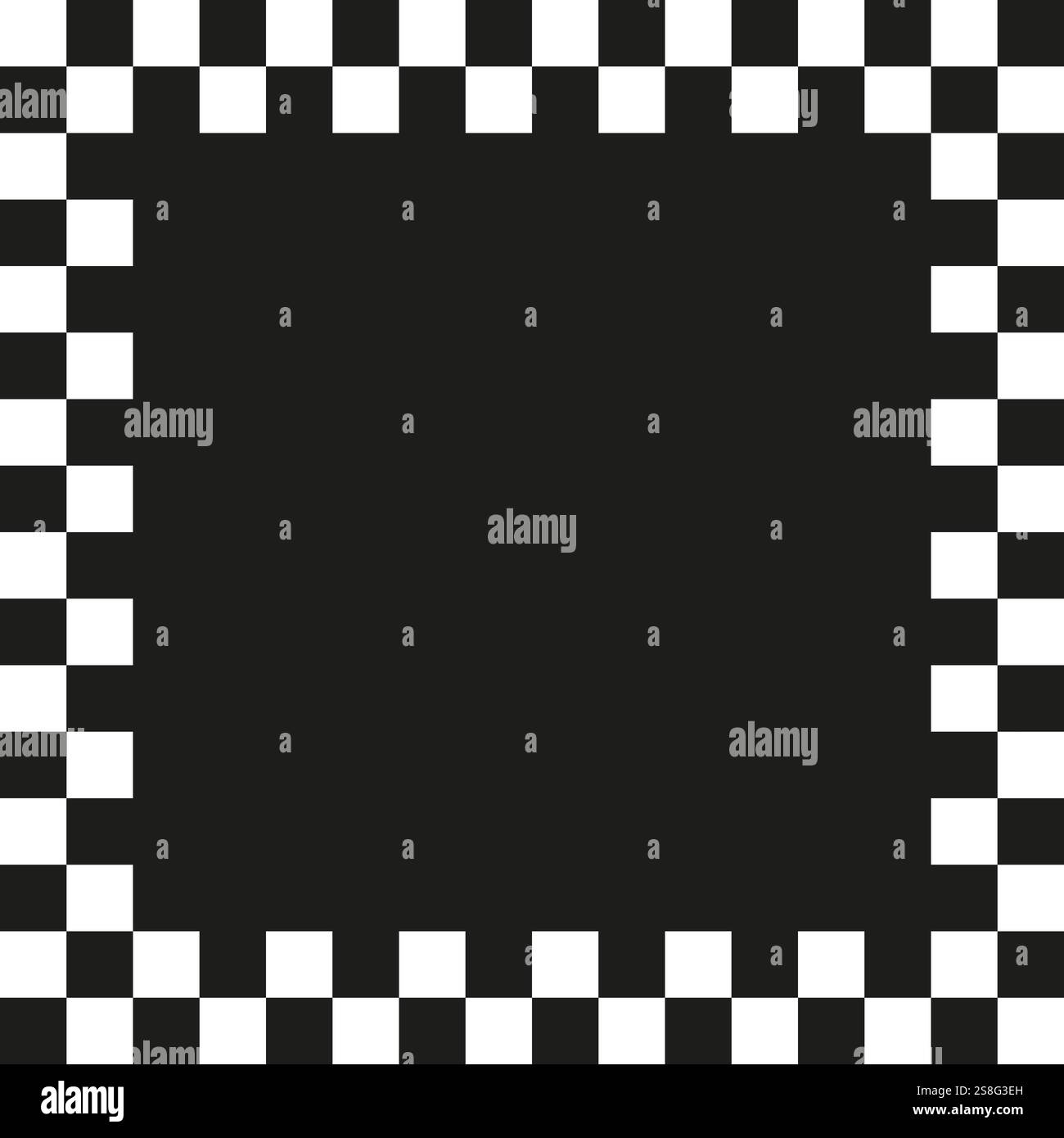 Checkerboard pattern design. Black white square layout. Simple ...