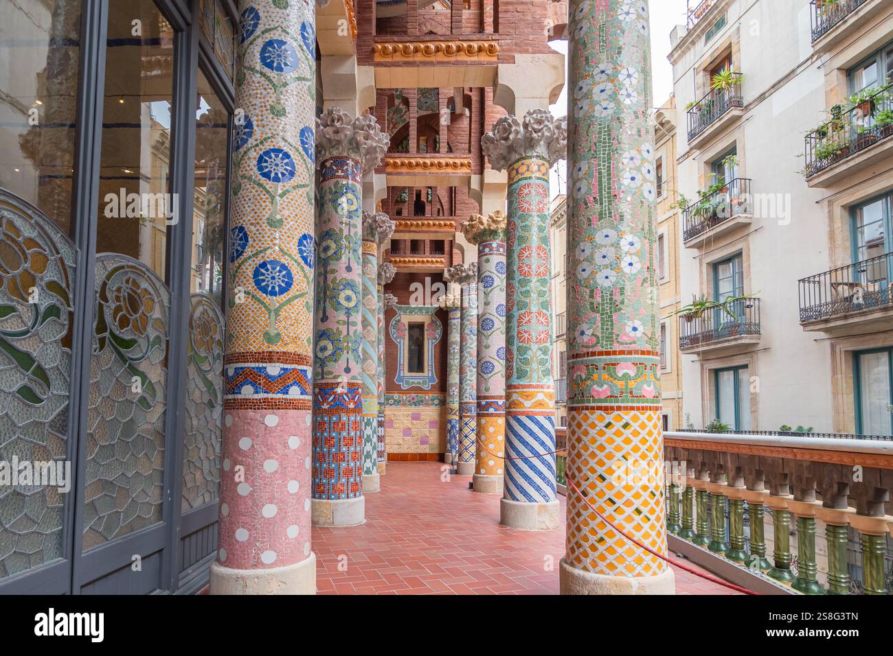 Barcelona, Spain - 01 November 2024 : Catalan music palace, listed as a ...